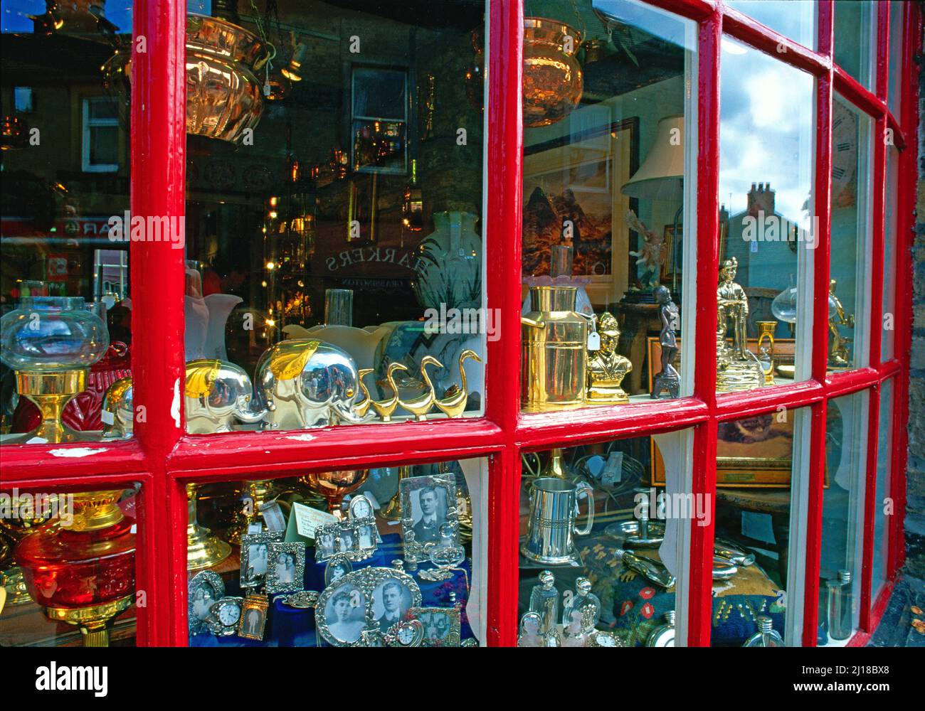 Antique shop, window Stock Photo - Alamy