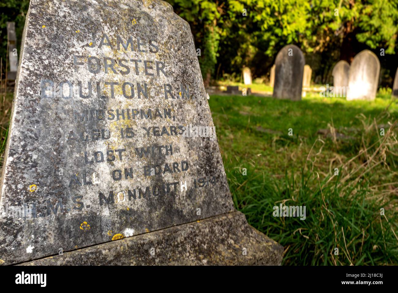 Horsham, February 25th 2022: The garevstone of James Forster Boulton in ...