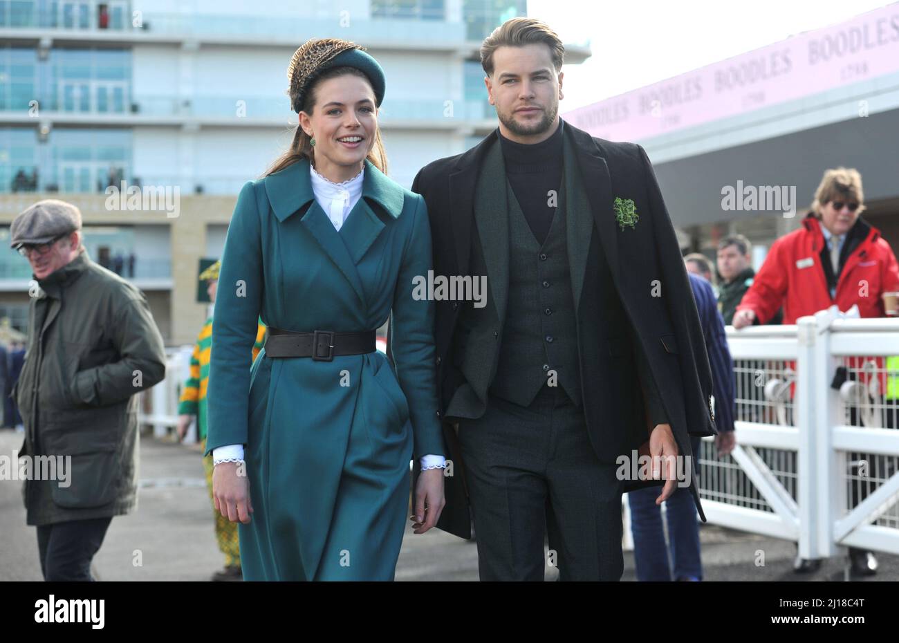 Love Island star turned ITV racing pundit Chris Hughes with model and ...