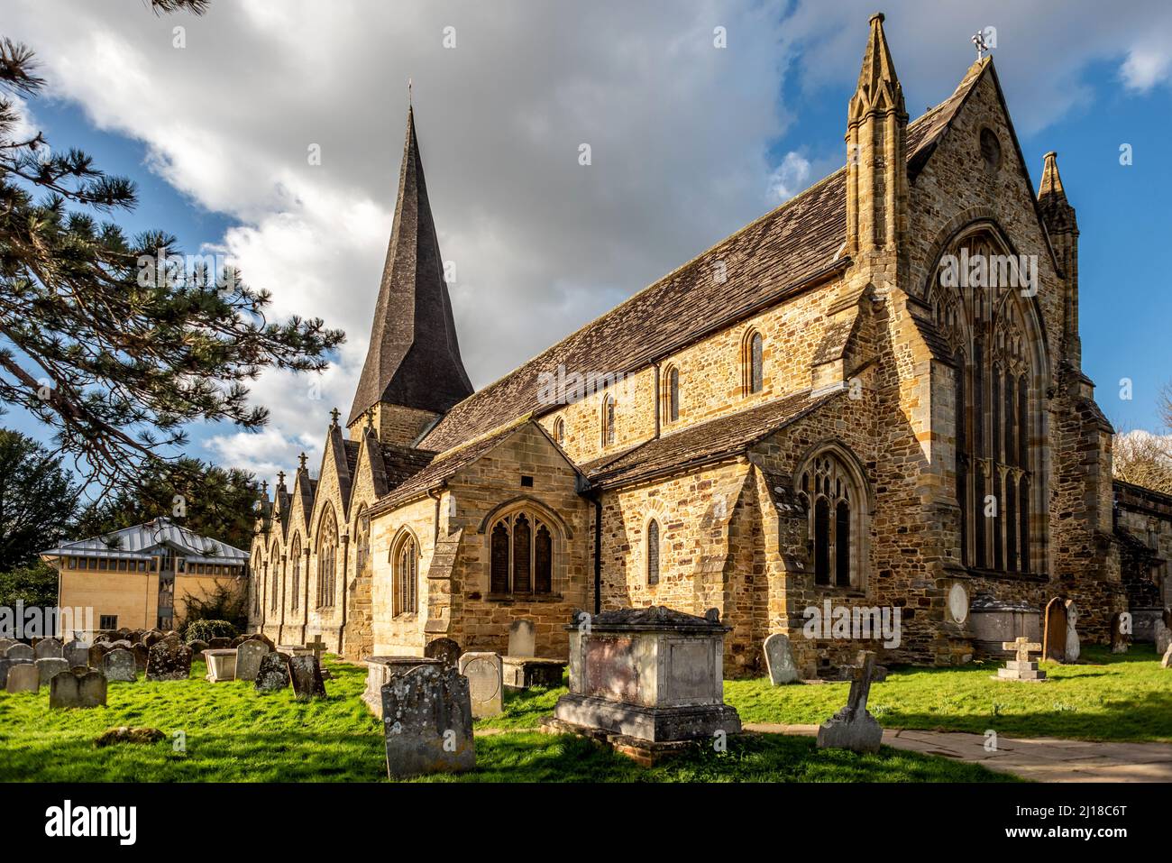 Horsham, February 25th 2022: St Mary's Church on Causeway Stock Photo ...