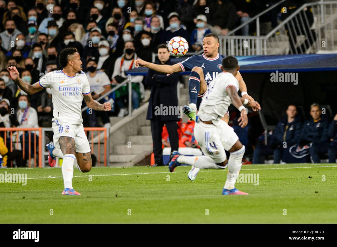 Madrid, Spain - March 09: Kylian Mbappe of Paris Saint Germain (C ...