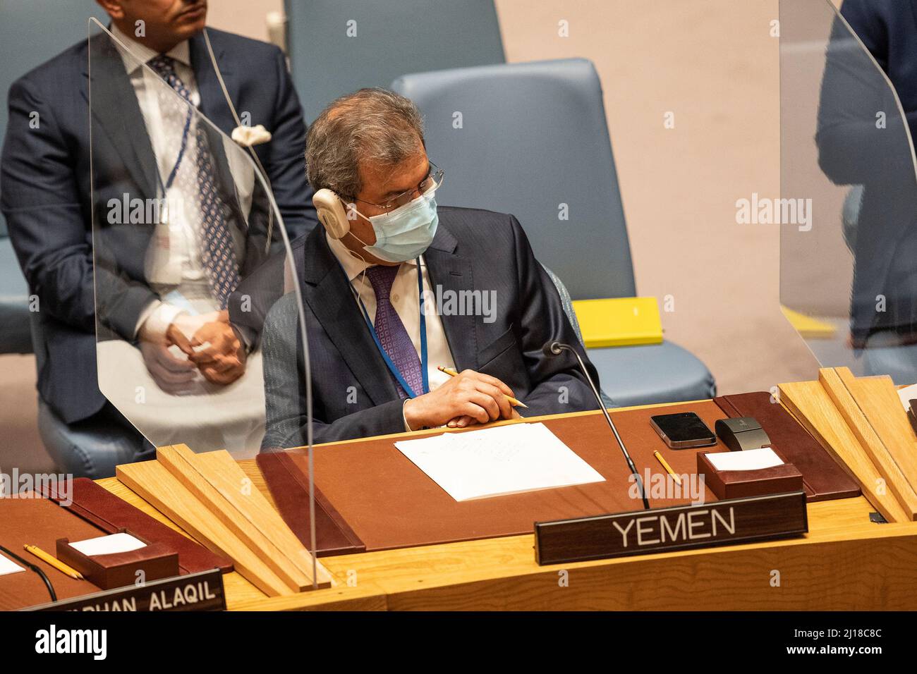 Yemen Ambassador Abdullah Ali Fadhel Al-Saadi attends SC meeting on ...