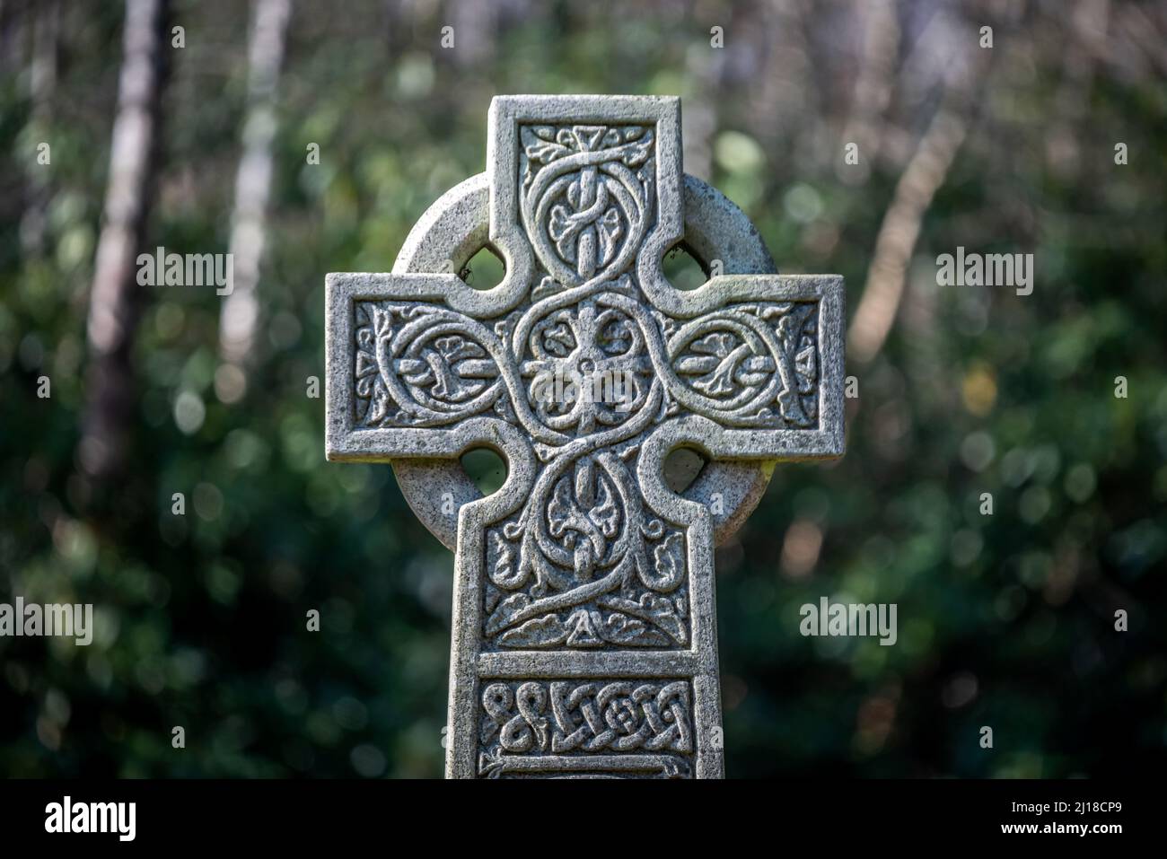 Horsham, March 8th 2022: Celtic memorial crosses at St John's Church ...