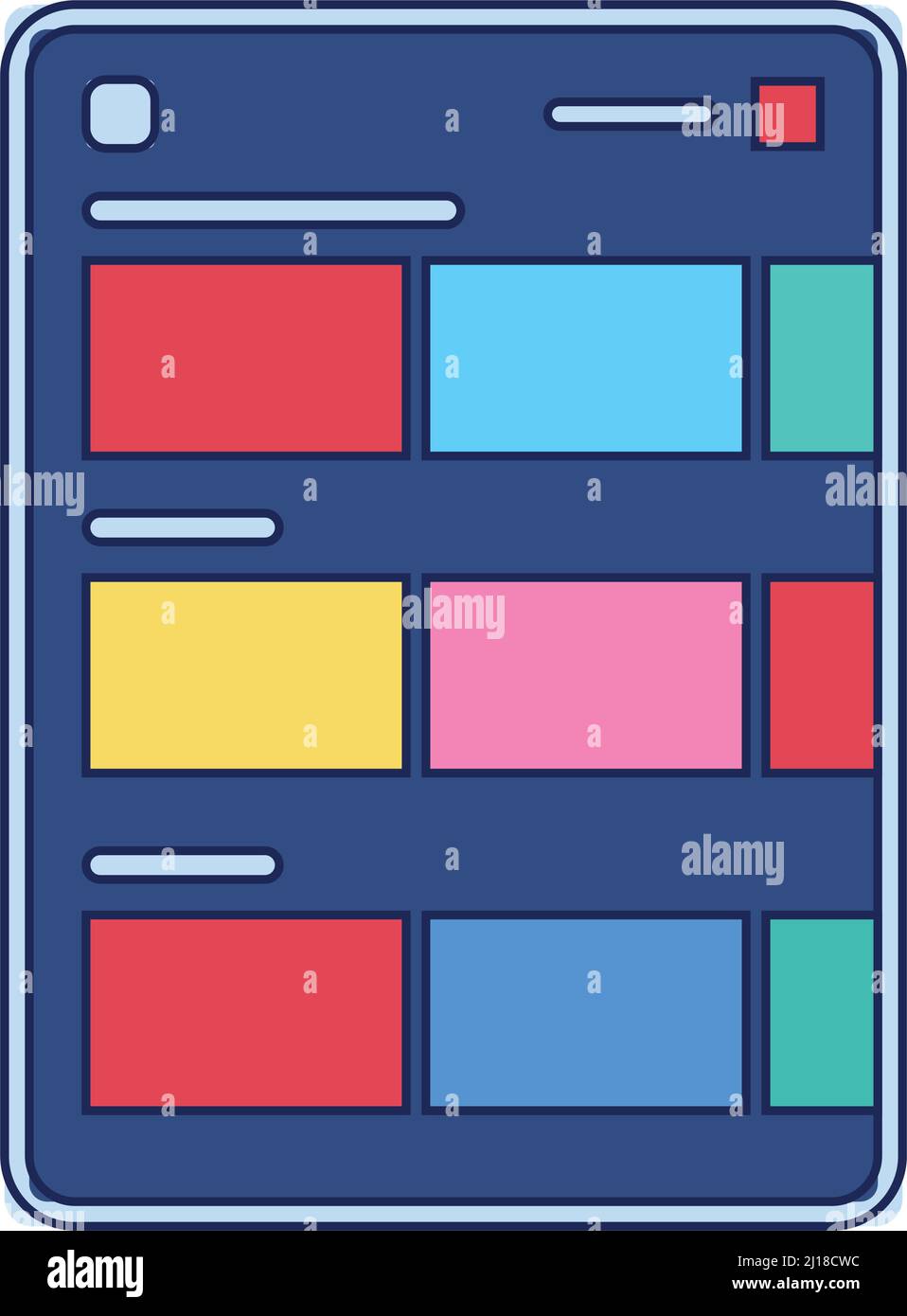 Isolated cellphone device with multiple apps Vector Stock Vector Image ...