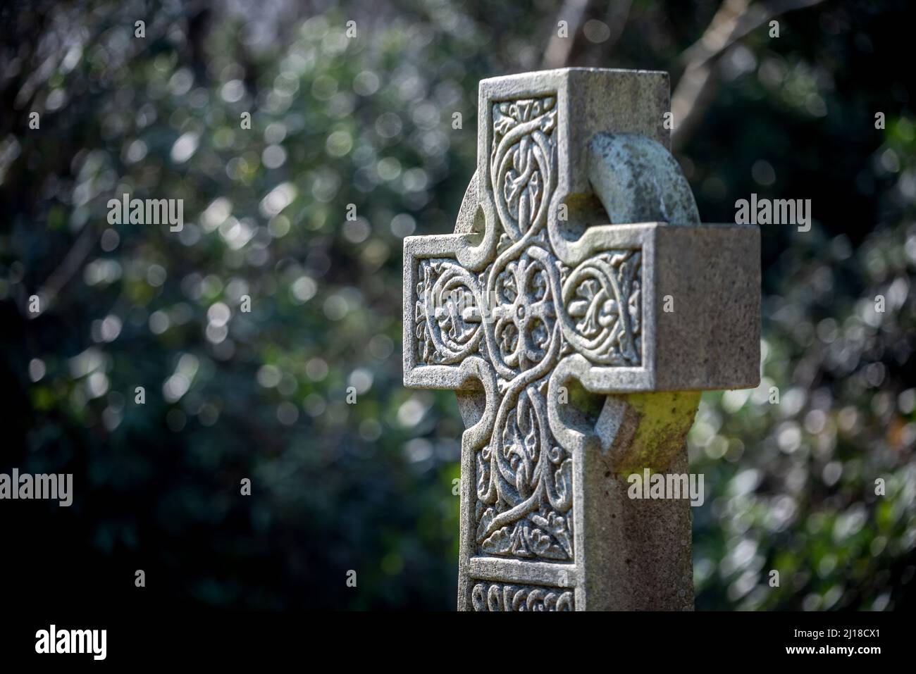 Horsham, March 8th 2022: Celtic memorial crosses at St John's Church ...