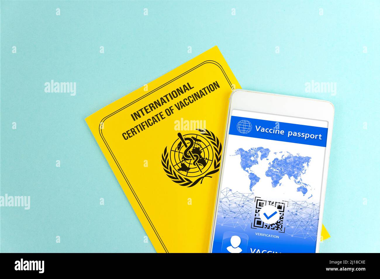 Document of international certificates of vaccination with digital ...