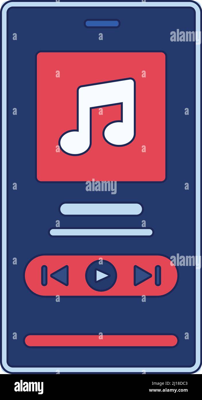 Isolated cellphone device with music player icon Vector Stock Vector ...