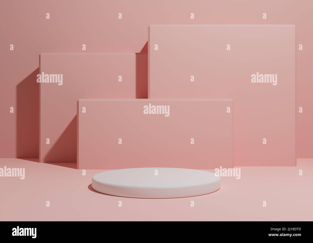 Pastel, light red, salmon pink, 3D render of a simple, minimal product ...