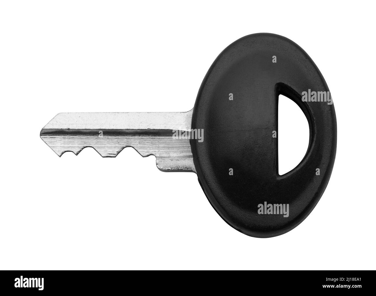 Small Oval Key Cut Out on White Stock Photo - Alamy