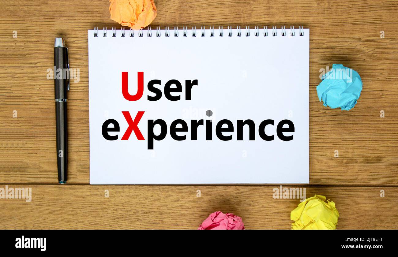 UX user experience symbol. Concept words UX user experience on white ...
