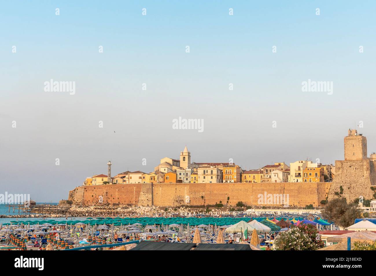 Panoramic view of the historic village of Termoli (CB - Italy Stock ...