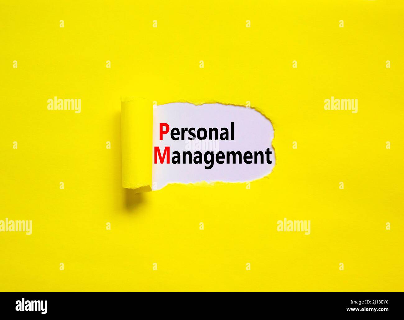 PM Personal management symbol. Concept words PM Personal management on ...