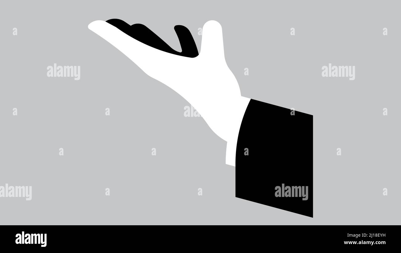 Mans hand in black suit Stock Vector Images - Alamy