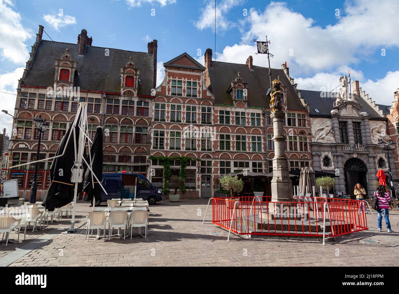 A colorful typical Flemish houses of Ghent, Belgium Stock Photo - Alamy