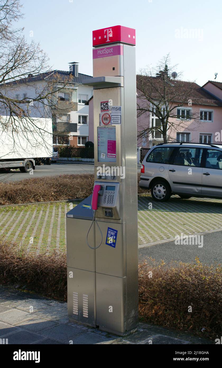 Nuremberg, Bavaria, Germany - March 20,2022: Telephone Pillar, Symbolic ...