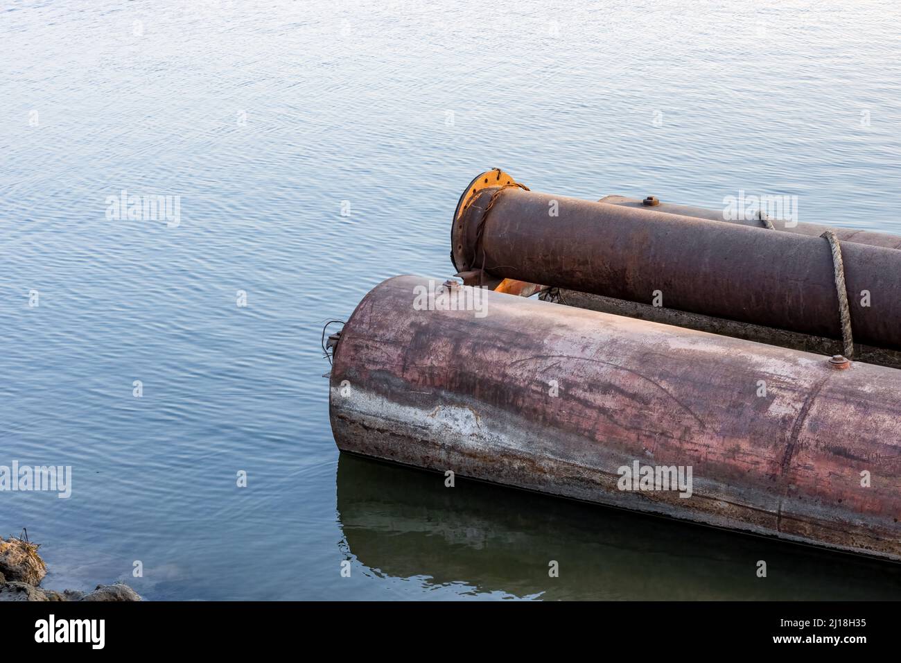 Floating dredging pipe hi-res stock photography and images - Alamy