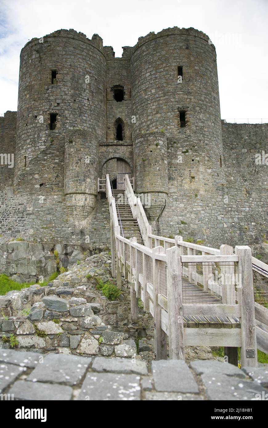 Harlech castle entrance hi-res stock photography and images - Alamy