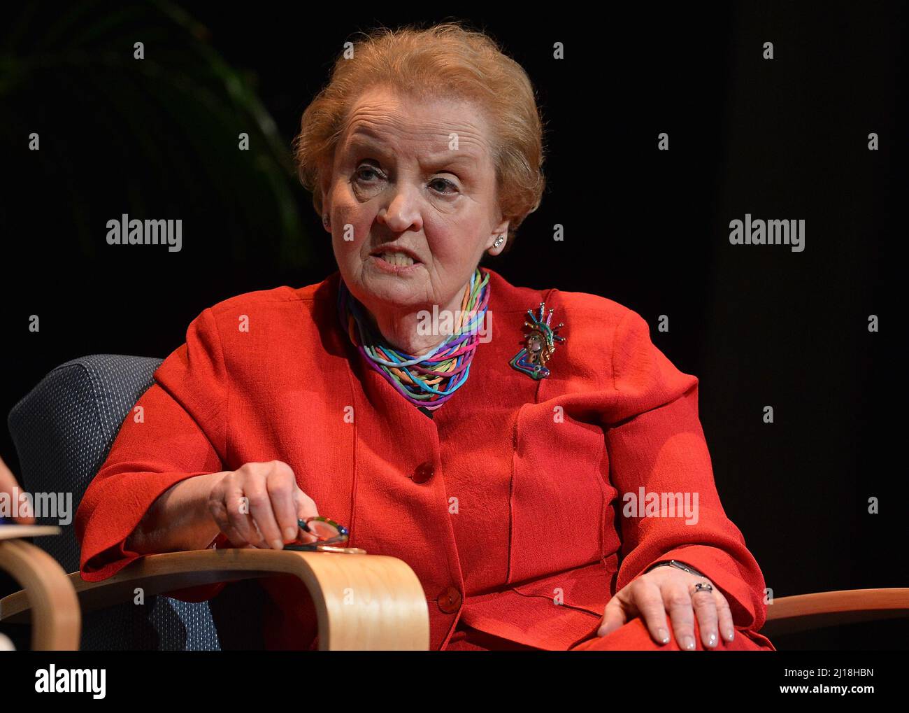 **FILE PHOTO** Madeleine Albright Has Passed Away. MIAMI, FL - APRIL 30 ...