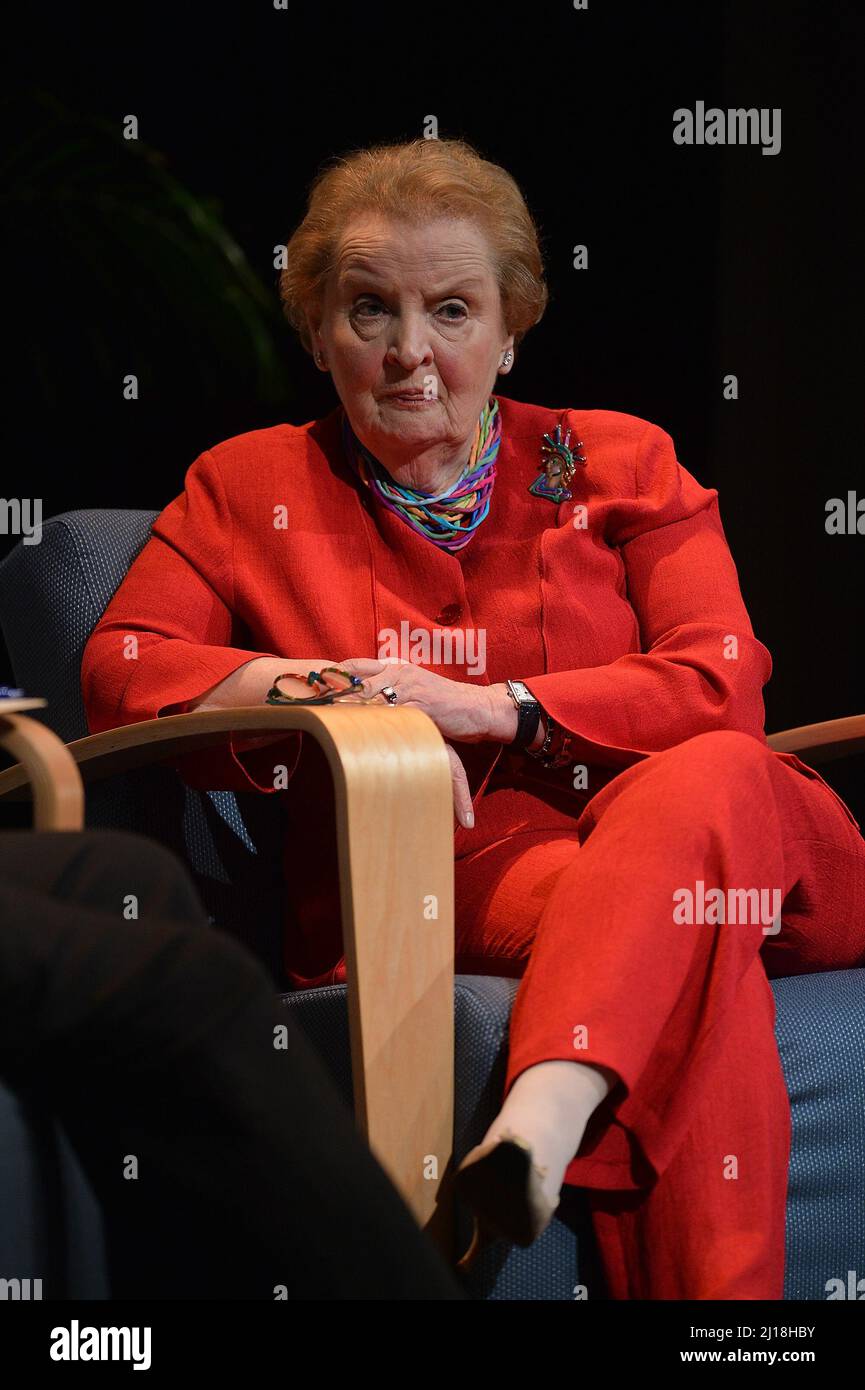 **FILE PHOTO** Madeleine Albright Has Passed Away. MIAMI, FL - APRIL 30 ...