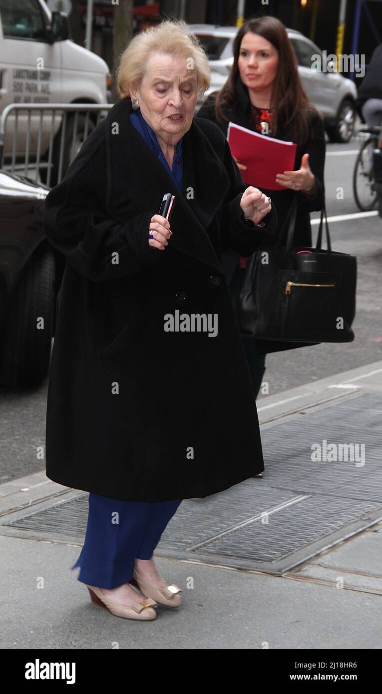 **FILE PHOTO** Madeleine Albright Has Passed Away. NEW YORK, NY - APRIL ...