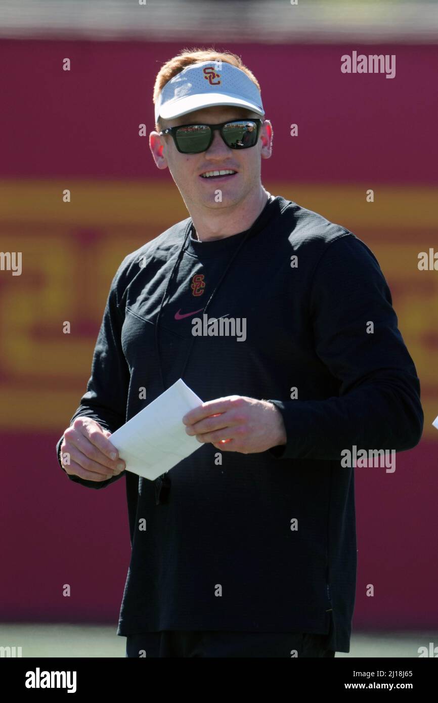 Southern California Trojans interim inside wide receivers coach Luke ...