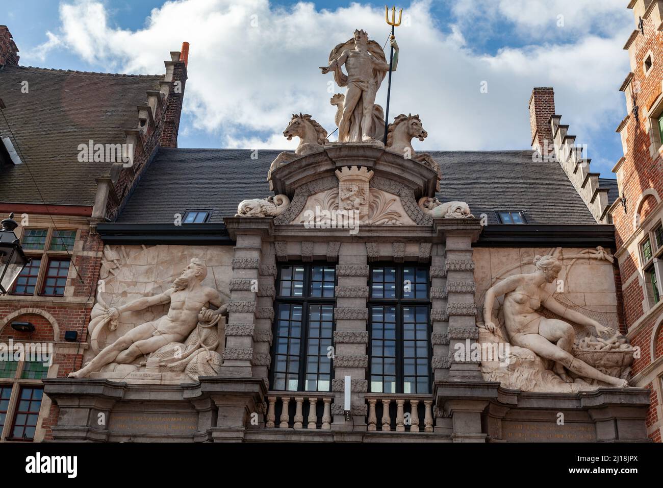 A the typical flemish houses of Ghent, Belgium Stock Photo - Alamy