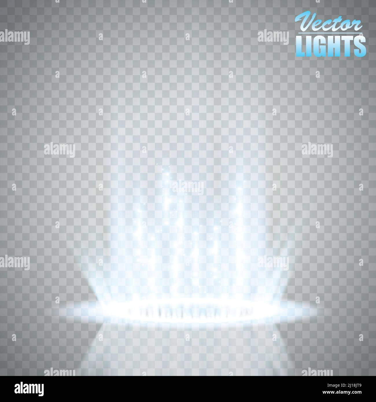 Magic fantasy portal. Futuristic teleport. Light effect. Blue candles ...