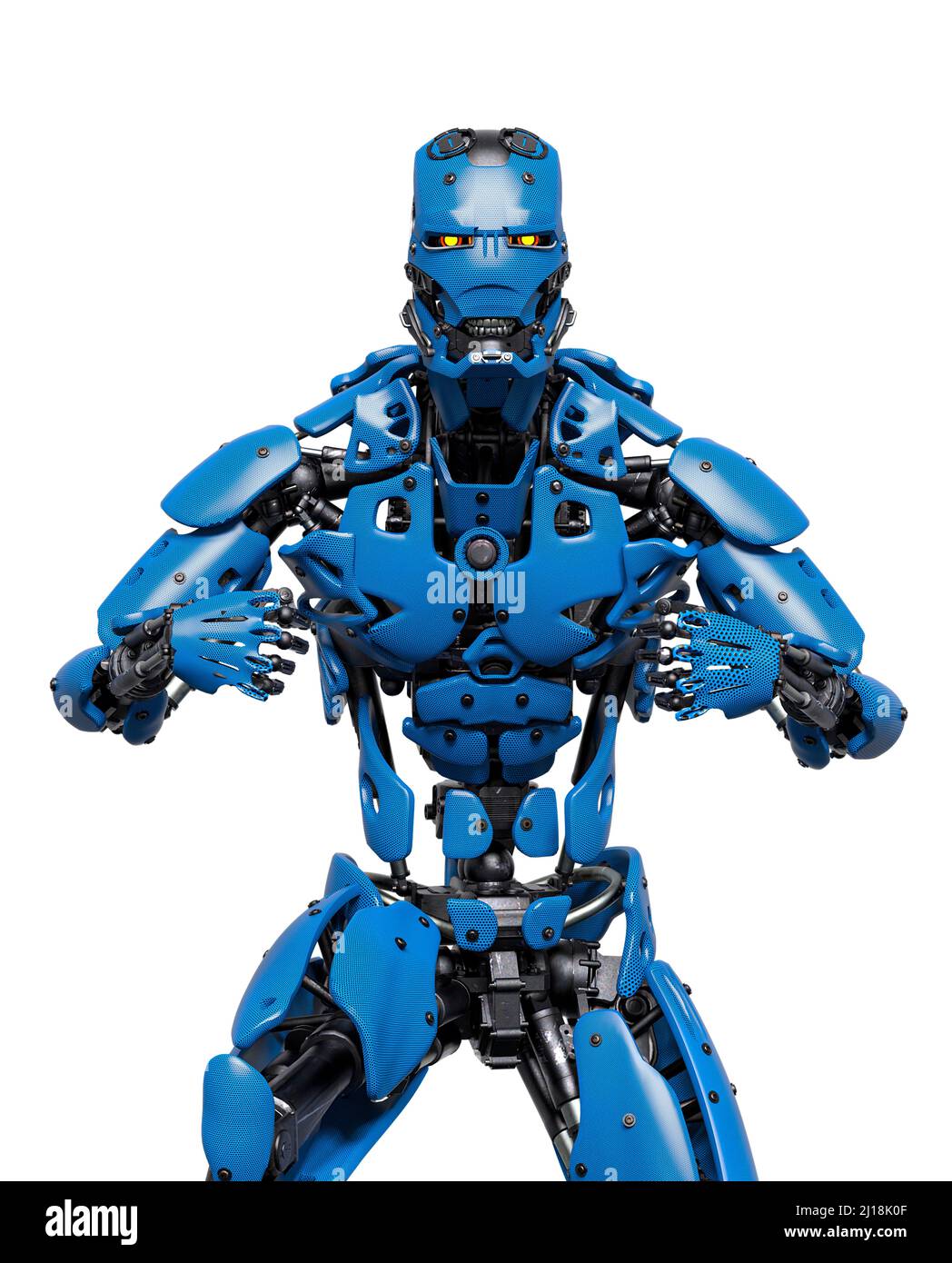 cyborg is angry, 3d illustration Stock Photo - Alamy