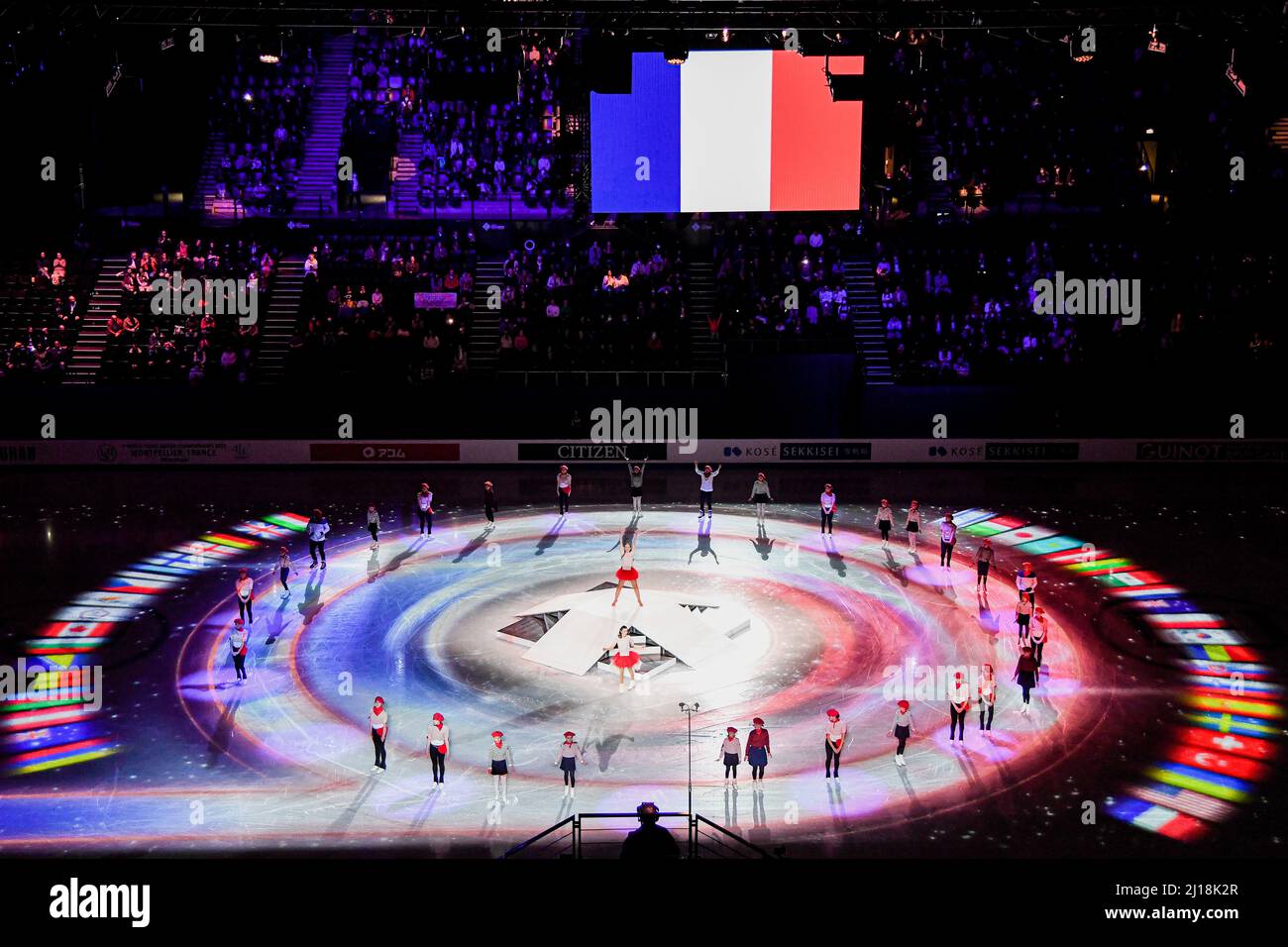 Montpellier, France. 23rd March, 2022. Opening Ceremony at the ISU ...