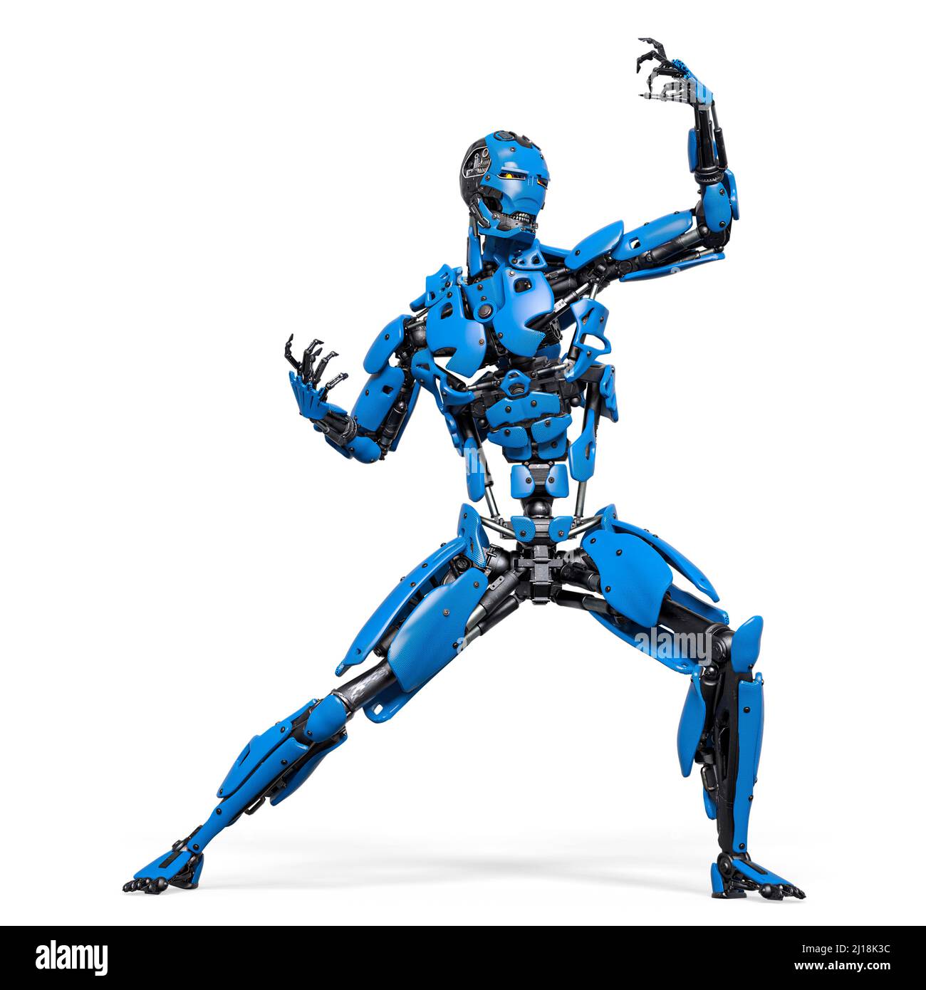 cyborg is challenging the enemy, 3d illustration Stock Photo - Alamy