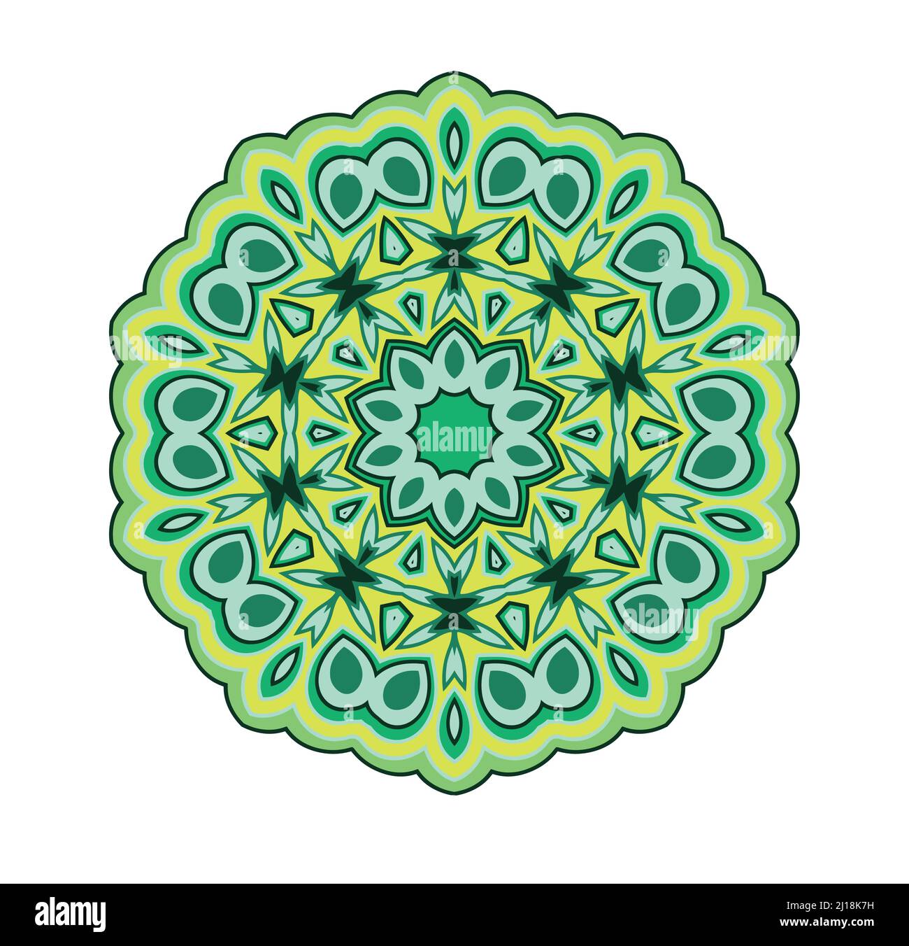 Mandala De Colores Verdes