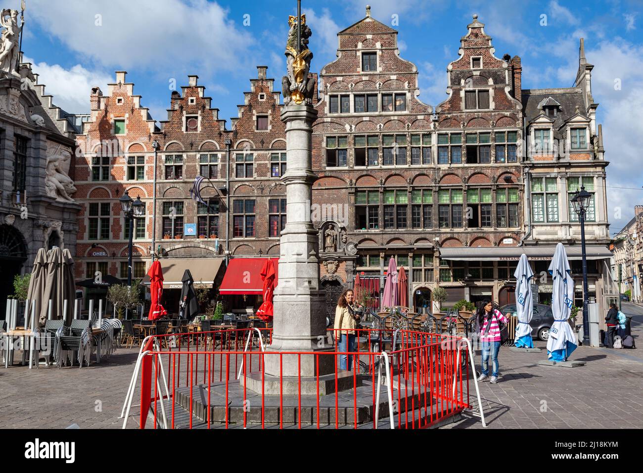 A the typical flemish houses of Ghent, Belgium Stock Photo - Alamy