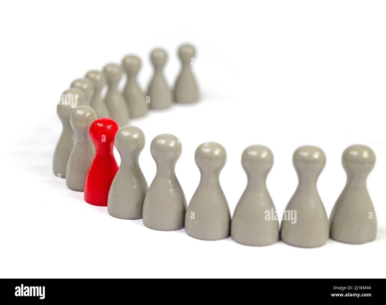Individual in a row of people, symbolic representation Stock Photo - Alamy