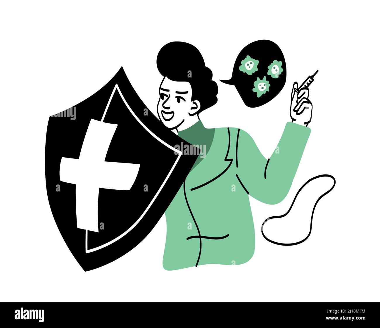 People with shields protecting. Doctor behind shield, specialist ready ...