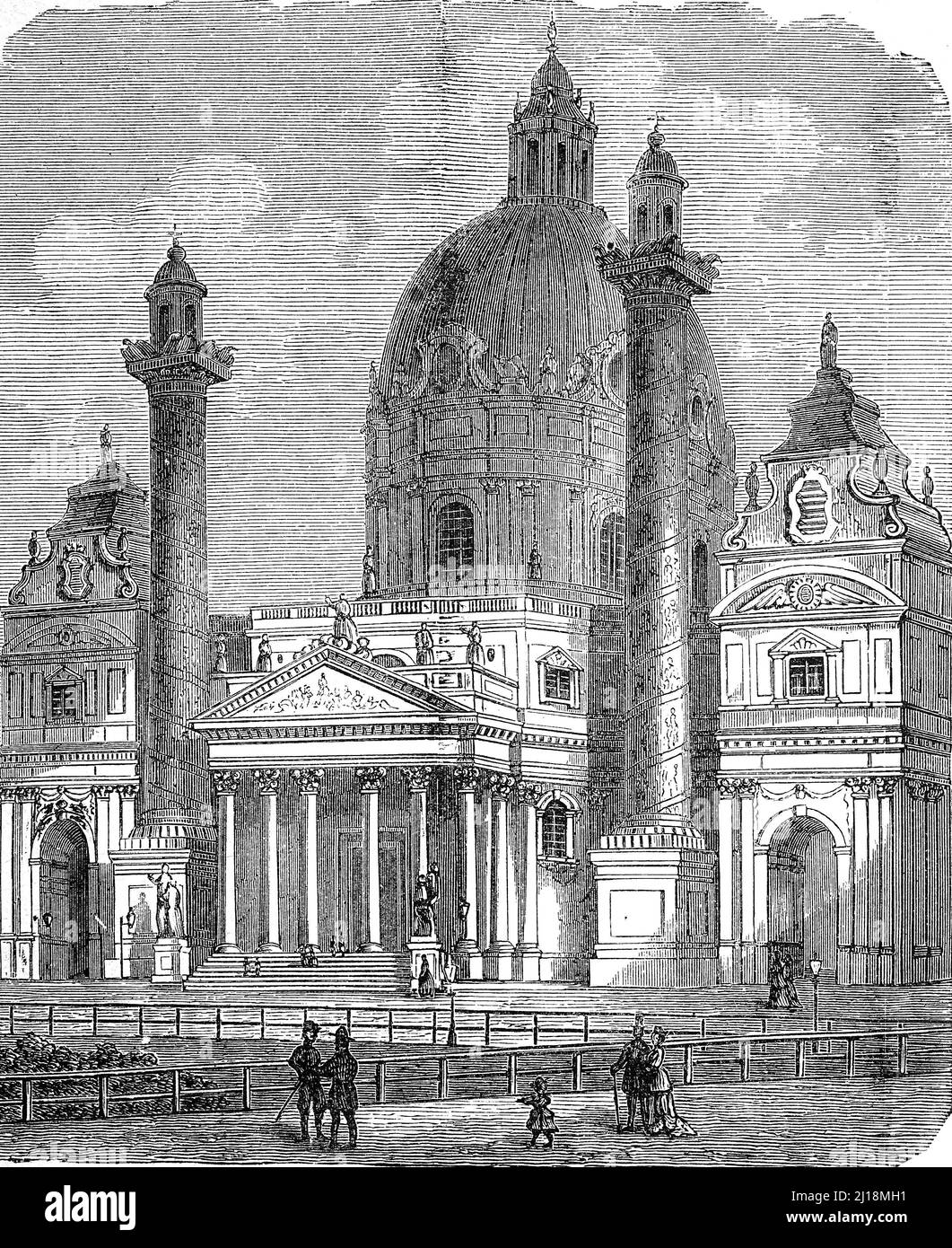 Die Karlskirche in Wien, Österreich, um 1890 / The Karlskirche in ...