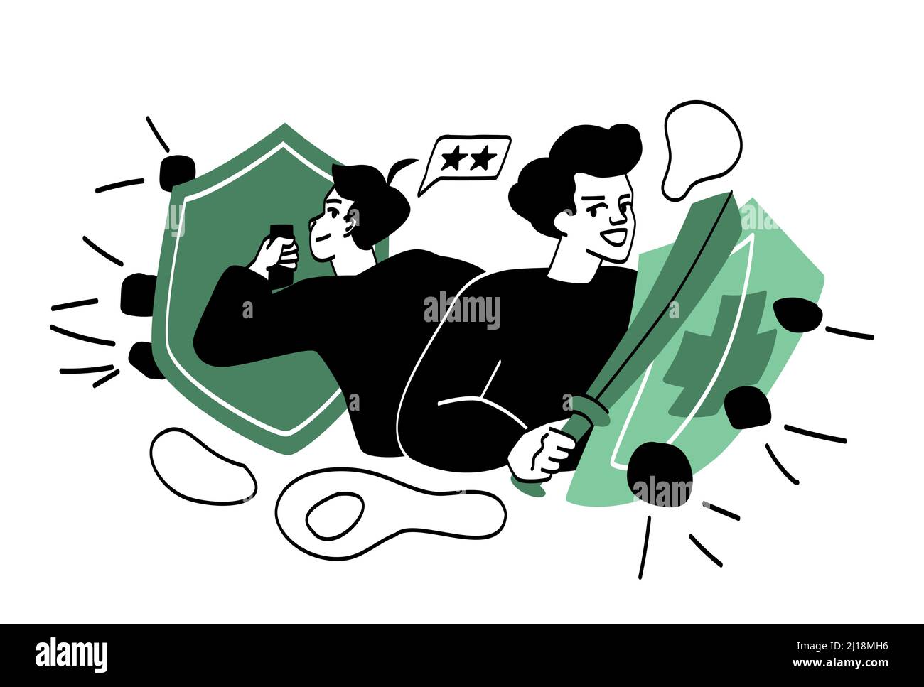 People with shields protecting Stock Vector Image & Art - Alamy