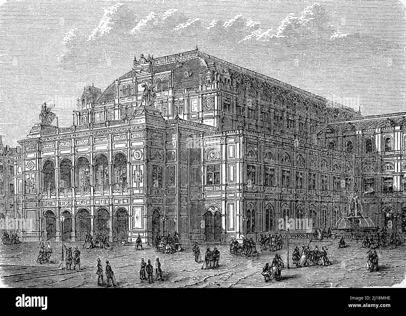 Die Hofoper in Wien, Österreich, um 1890 / The Court Opera House in ...