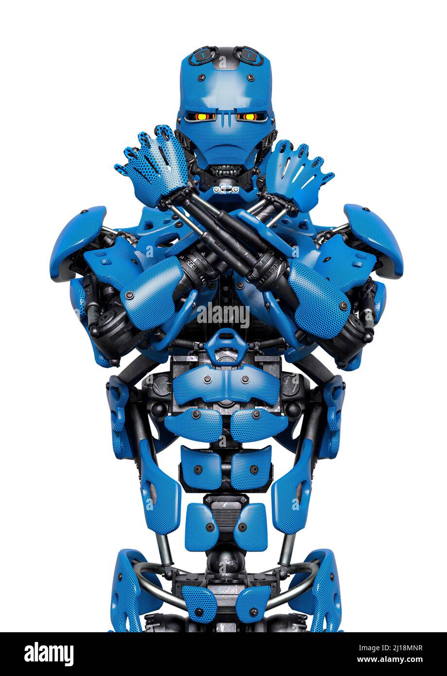 cyborg is ready for war, 3d illustration Stock Photo - Alamy