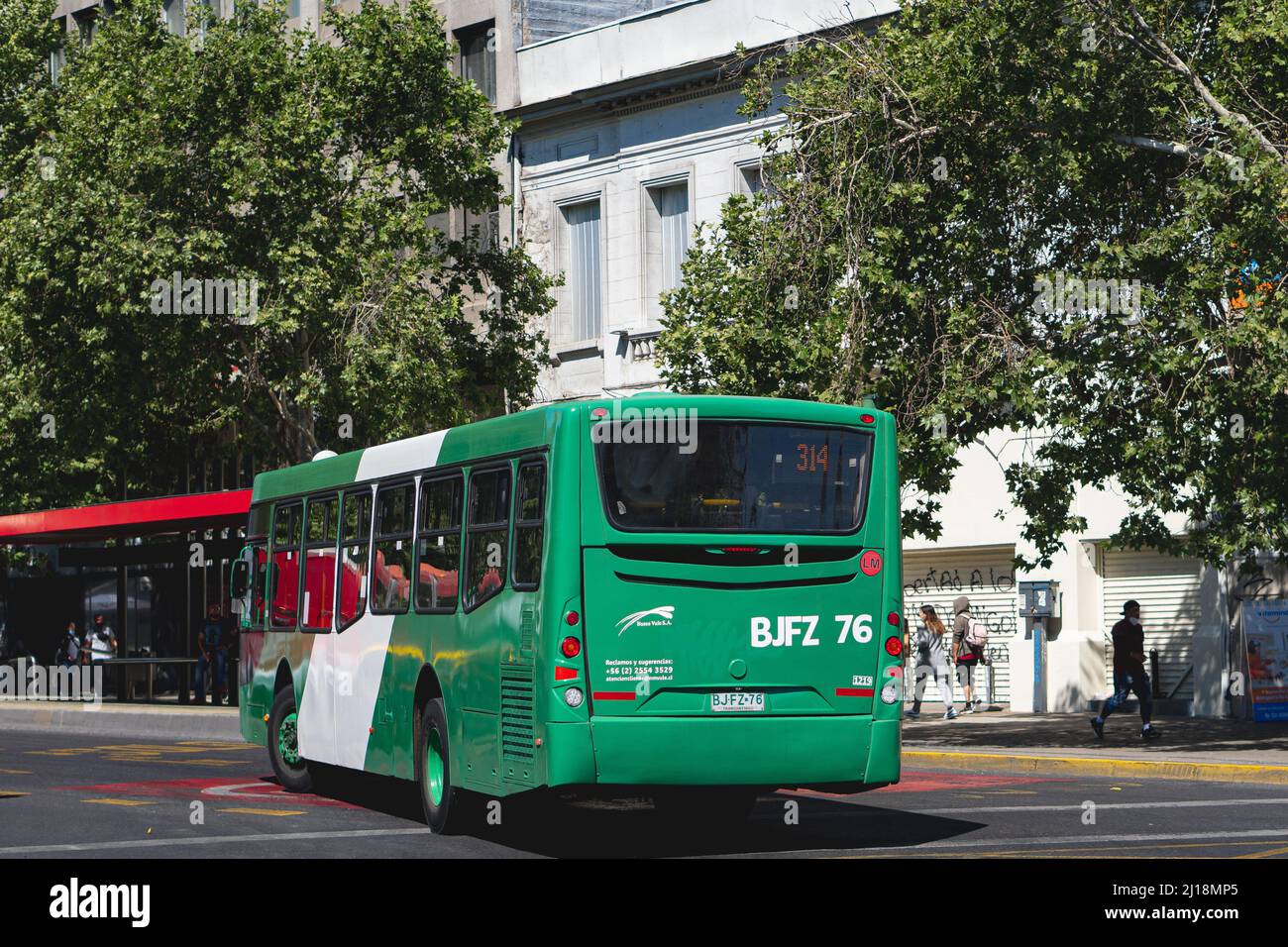 Santiago, Chile - October 2021: A Transantiago, or Red Metropolitana de ...