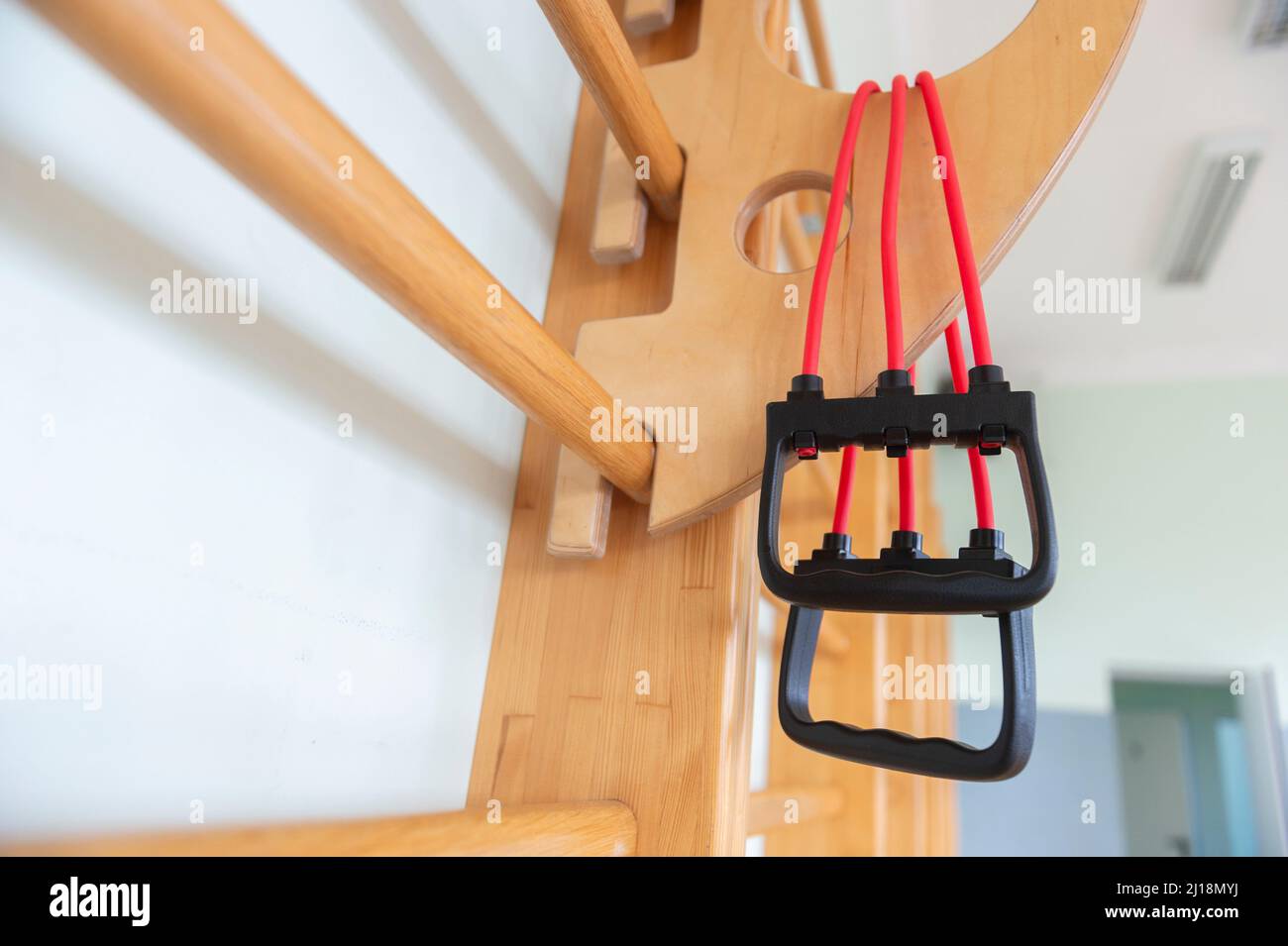 Gym and strength training concept with rubber resistance. Concept of ...