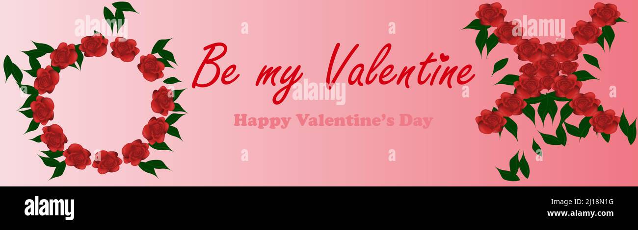"Be my valentine" vector illustration for posters, greeting cards ...
