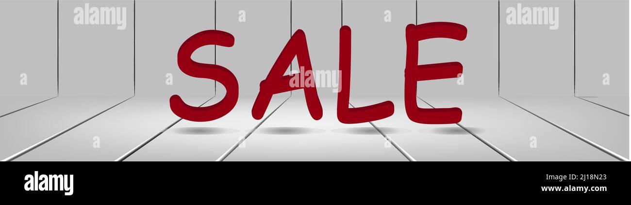 Creative 3D sale banner. Simple and clean banner for website designing ...