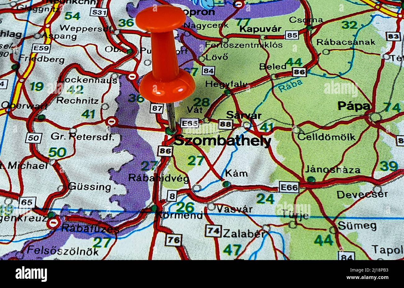 Szombathely old map hi-res stock photography and images - Alamy