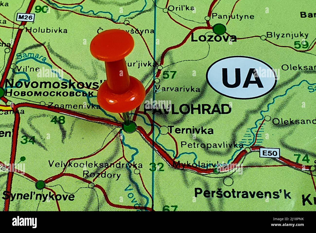 Pavlohrad map hi-res stock photography and images - Alamy