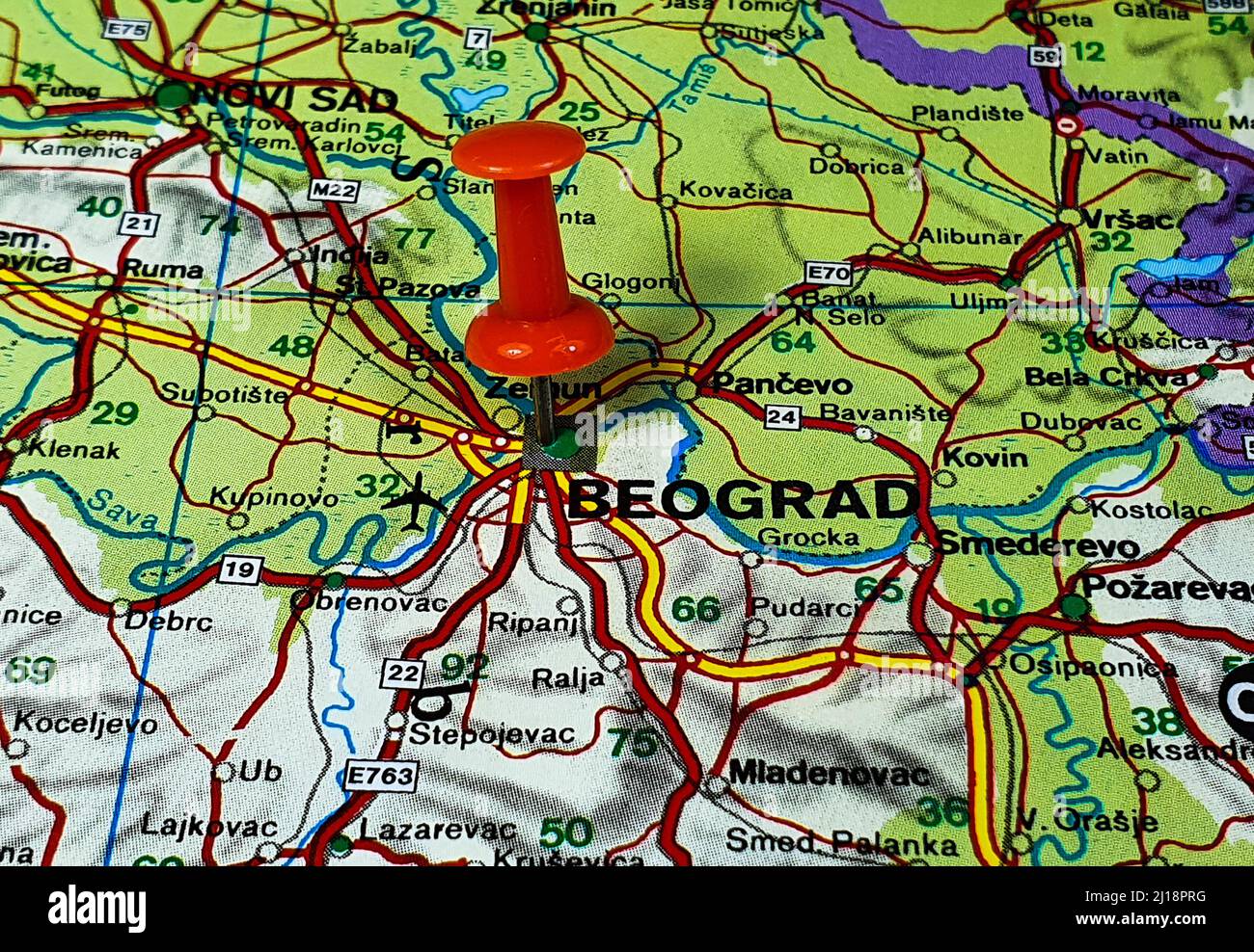 Beograd map hi-res stock photography and images - Alamy