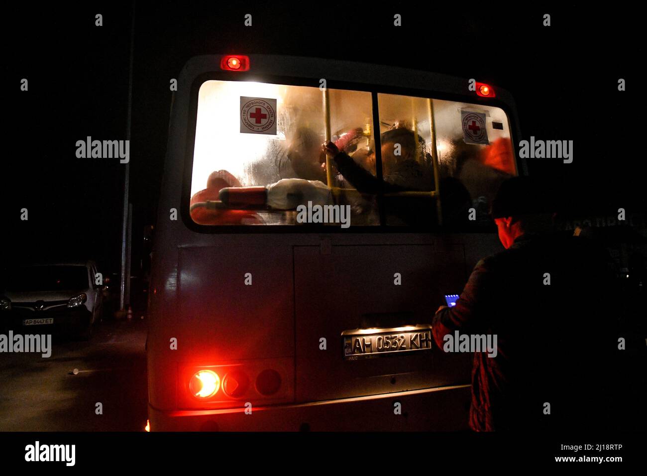 Ukraine refugee bus hi-res stock photography and images - Alamy