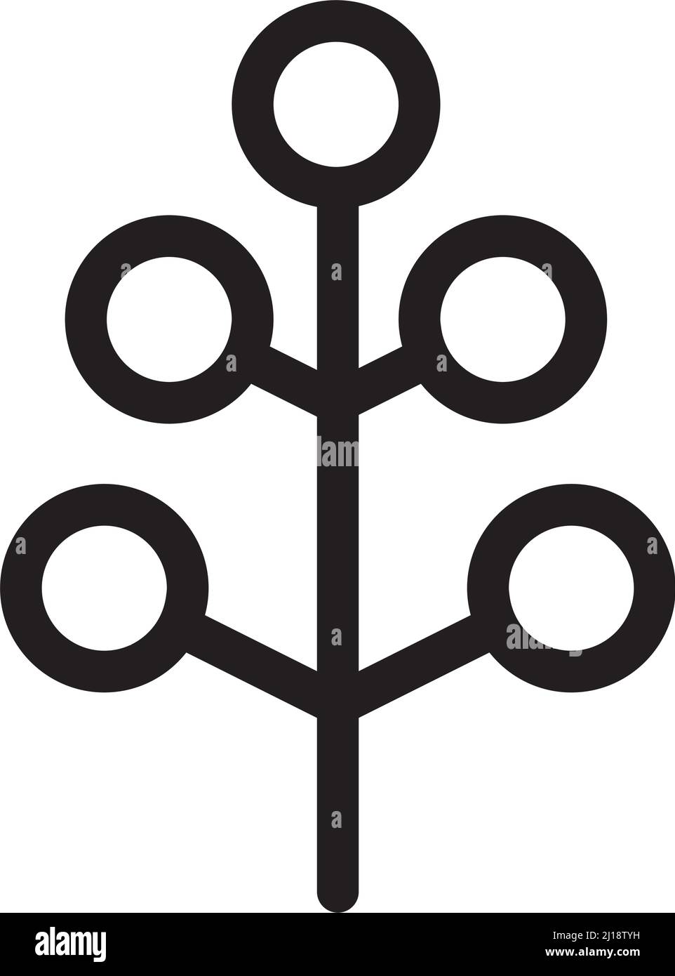 Tree icon vector glyph symbol for nature, ecology and environment in a ...