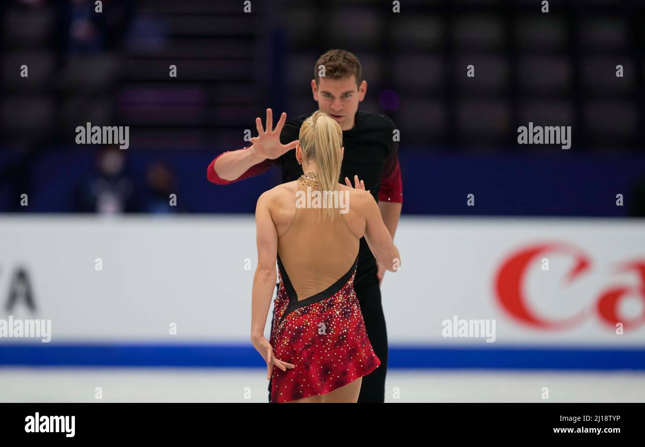 Sud de France Arena, Montpellier, France. 23rd Mar, 2022. Alexa Knierim ...