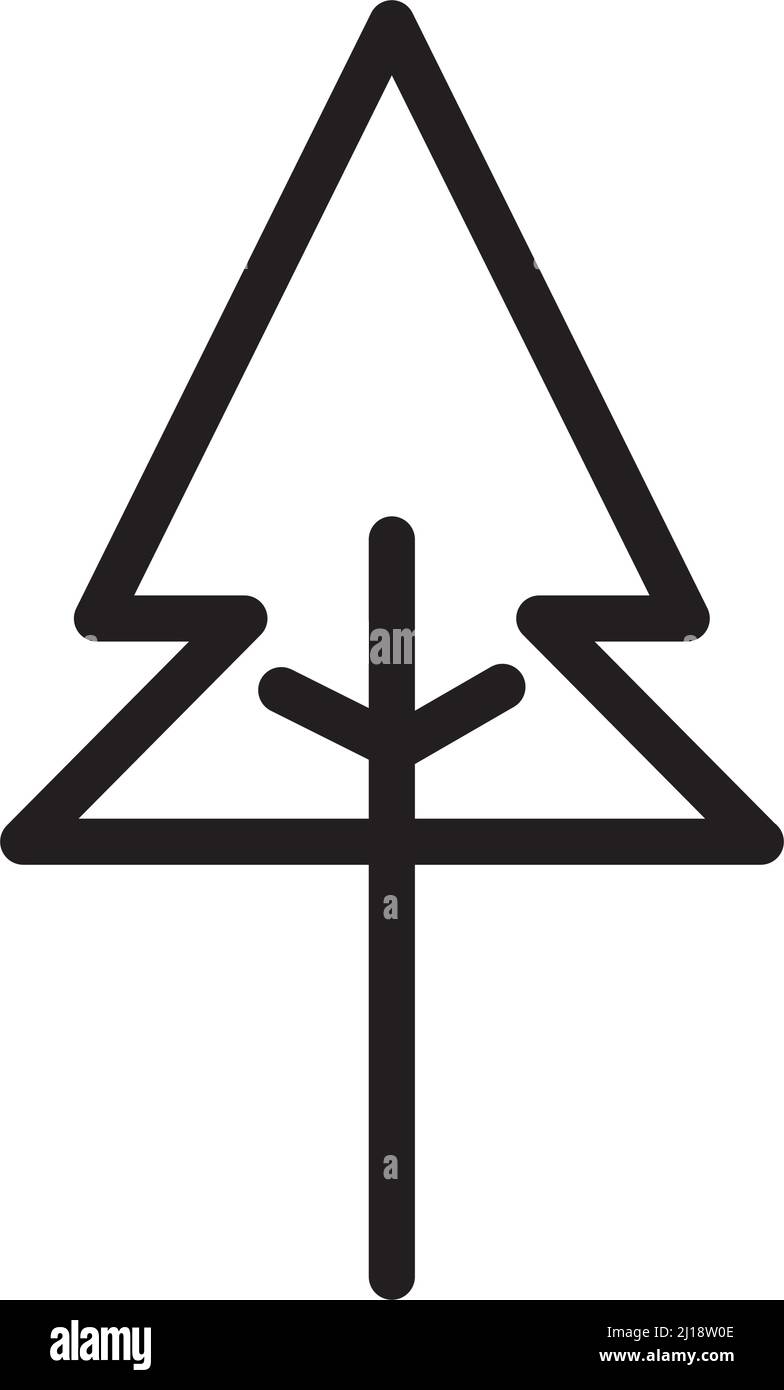Tree icon vector glyph symbol for nature, ecology and environment in a ...