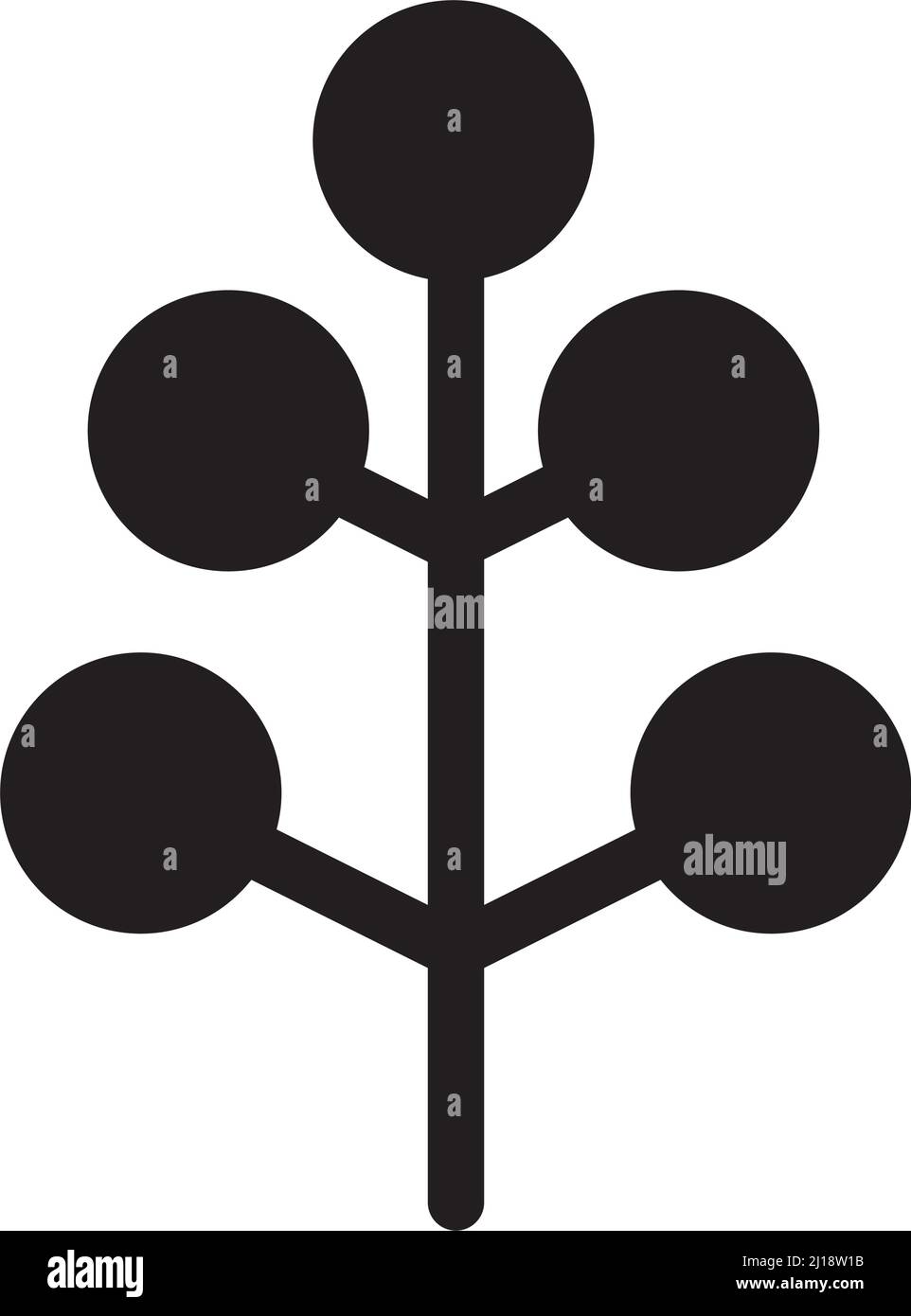 Tree icon vector glyph symbol for nature, ecology and environment in a ...